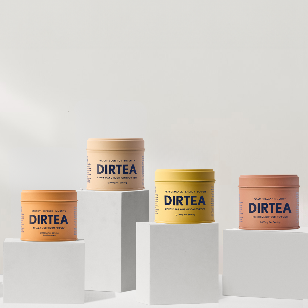 DIRTEA Mushroom Coffee with Lion’s Mane & Pure Powders for Focus